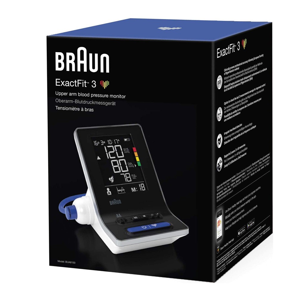 Braun Exact Fit 3 BP Monitor | Accurate Fit An Automatic Overarm Blood ...