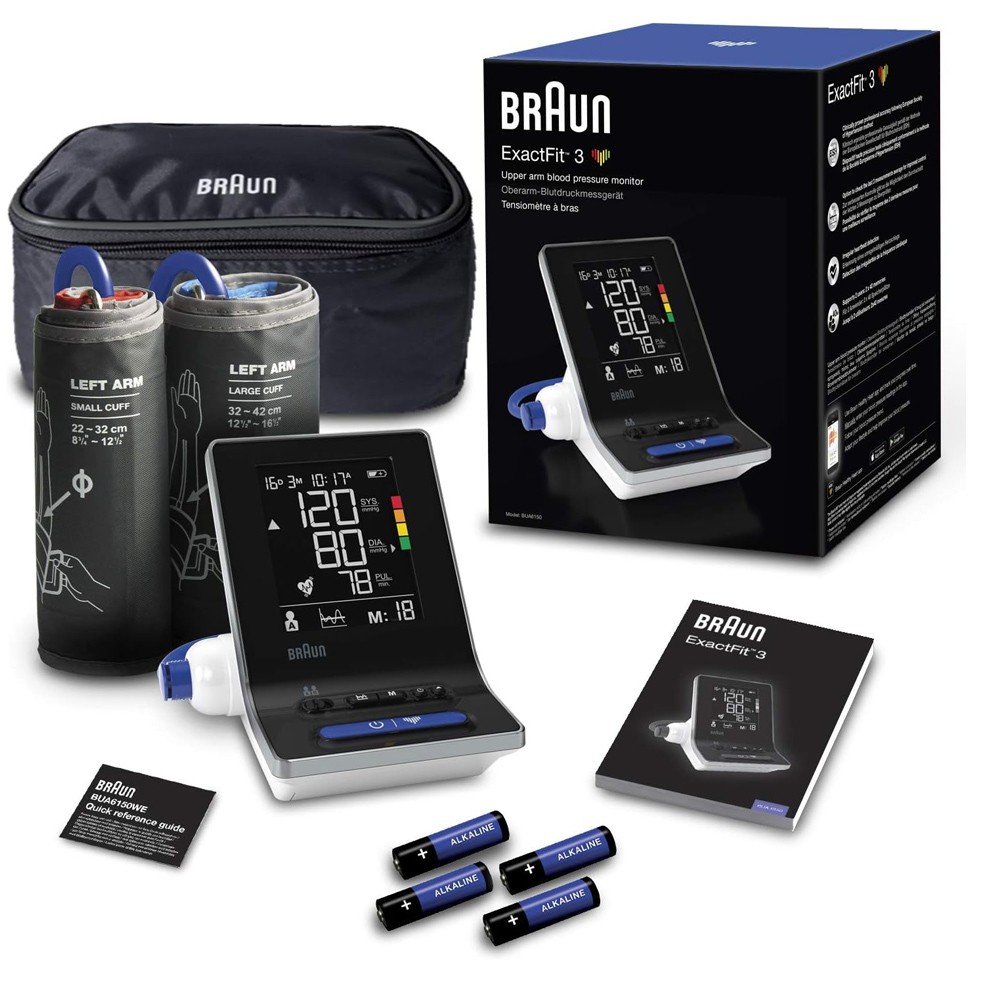 Braun Exact Fit 3 Upper Arm Blood Pressure Monitor (Clinically Accurate ...