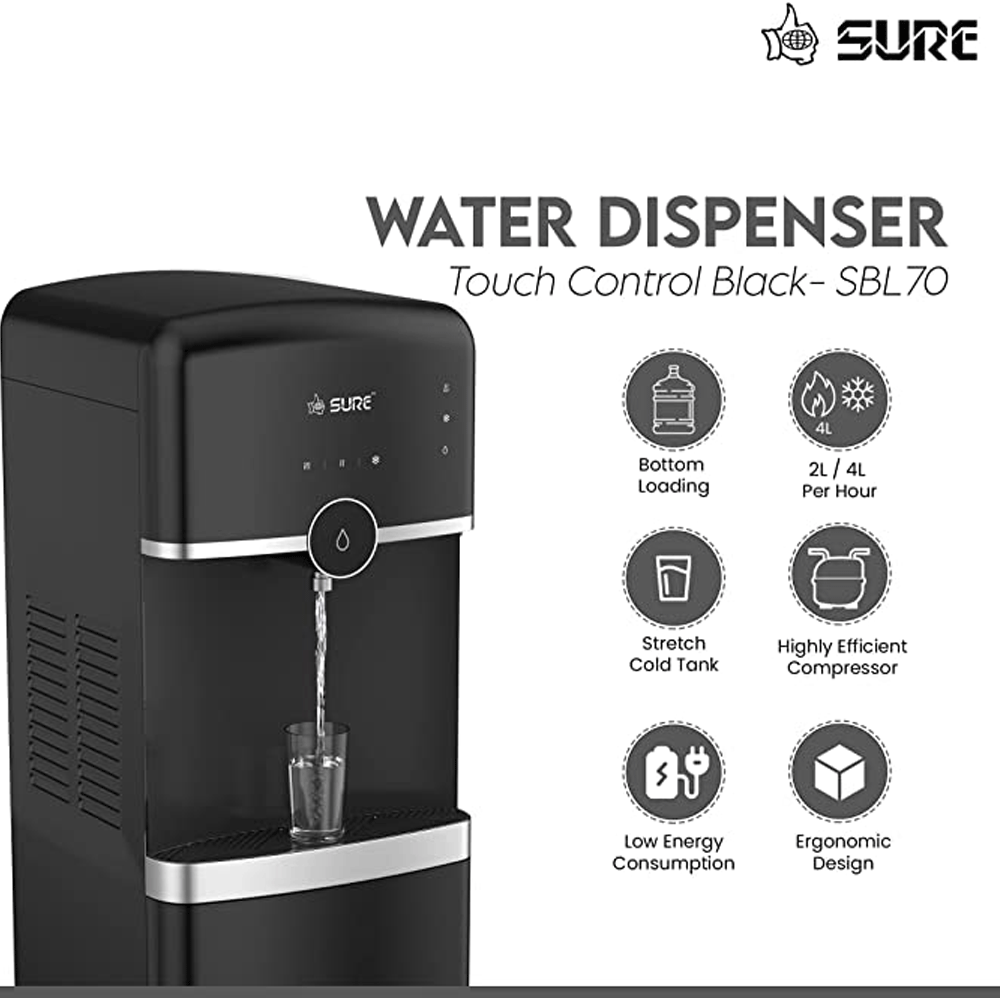 Sure Sbl70 Water Dispenser Bottom Loading, Hot Cold And Normal ...