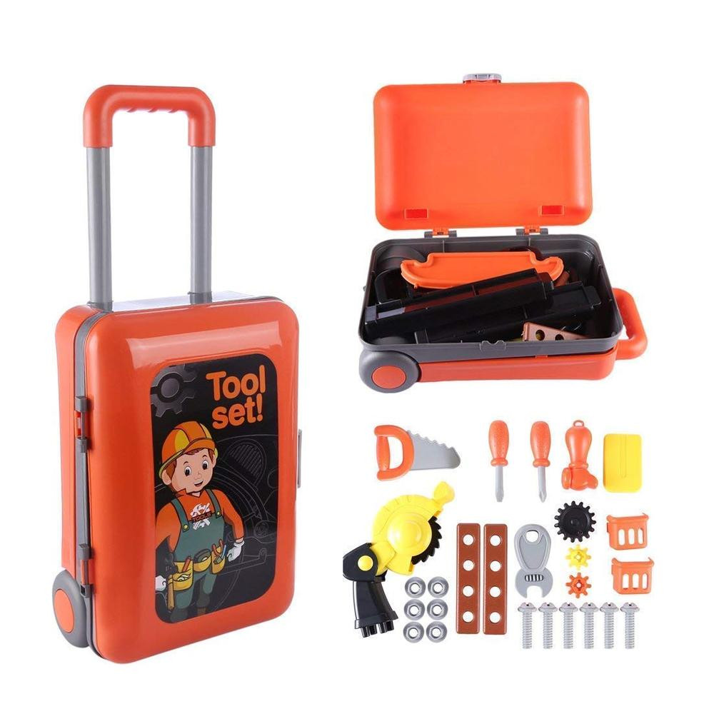 Generic Deluxe 2-in-1 Kids Tool Playset with Suitcase Trolley ...